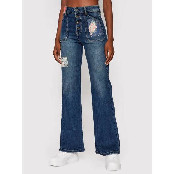 Desigual | Jeans | New Desigual Denim Patch Jeans In Denim Medium Dark ...